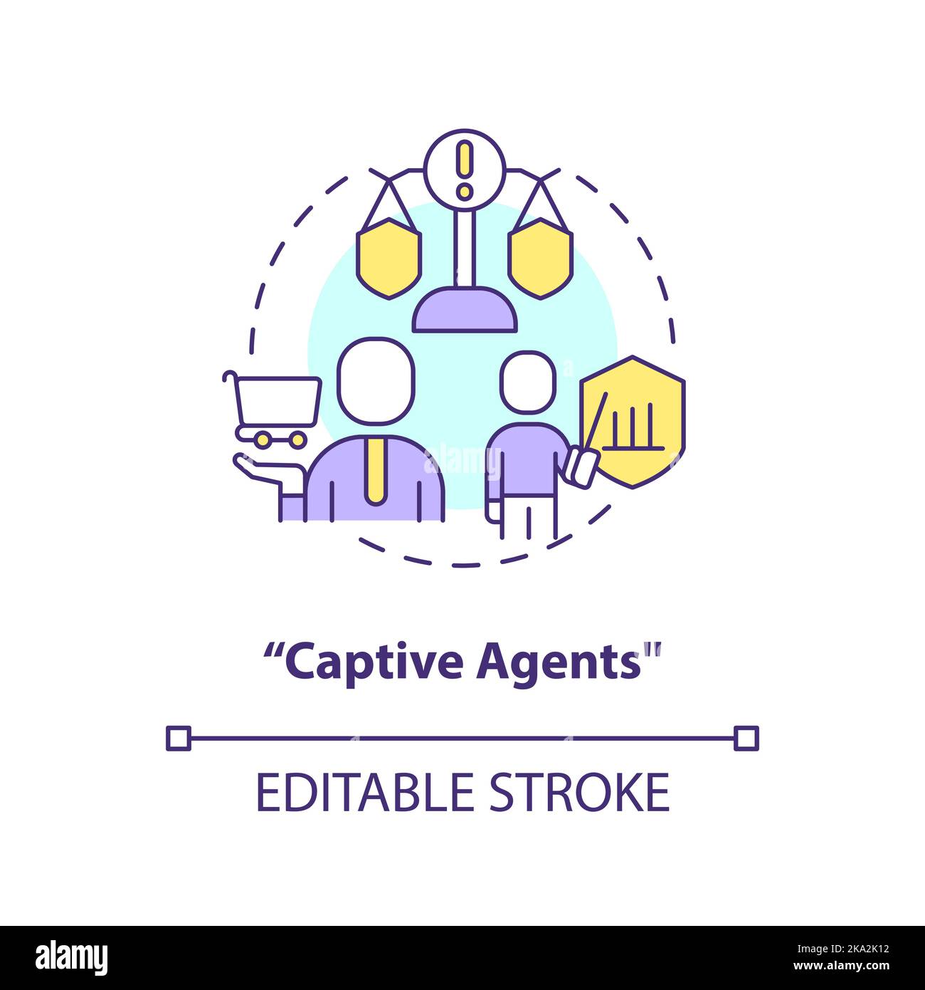 Captive agents concept icon Stock Vector Image & Art - Alamy
