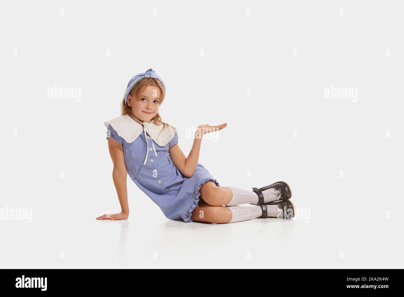 Eras comparison. Modern children in retro lifestyle. Beautiful charming ...