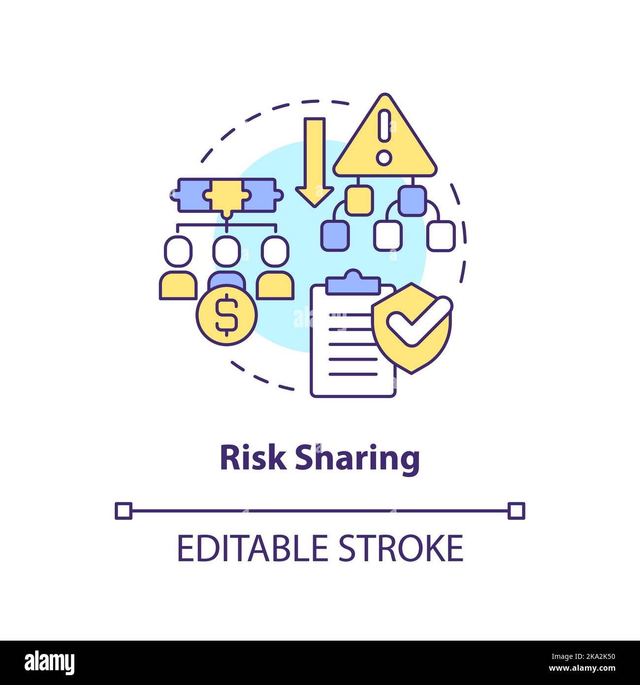 Collective risk sharing concept icon Stock Vector Image & Art - Alamy