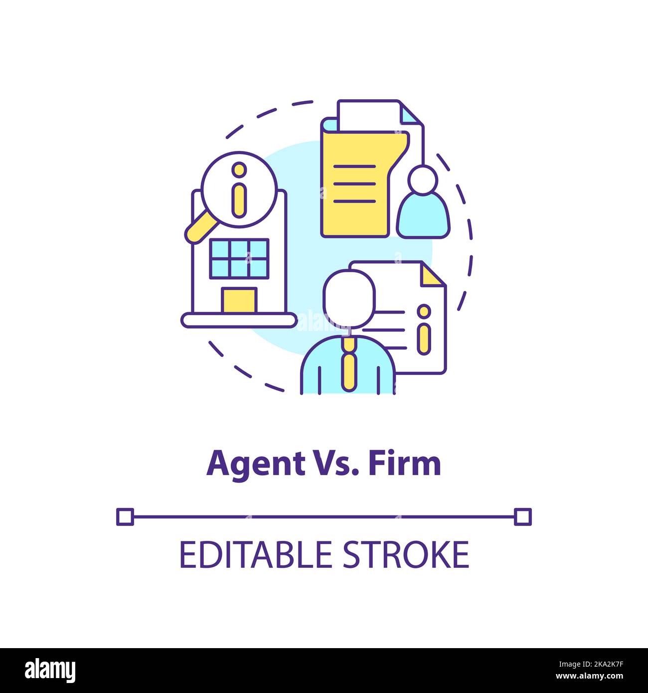 Choose between agent and firm concept icon Stock Vector Image & Art - Alamy