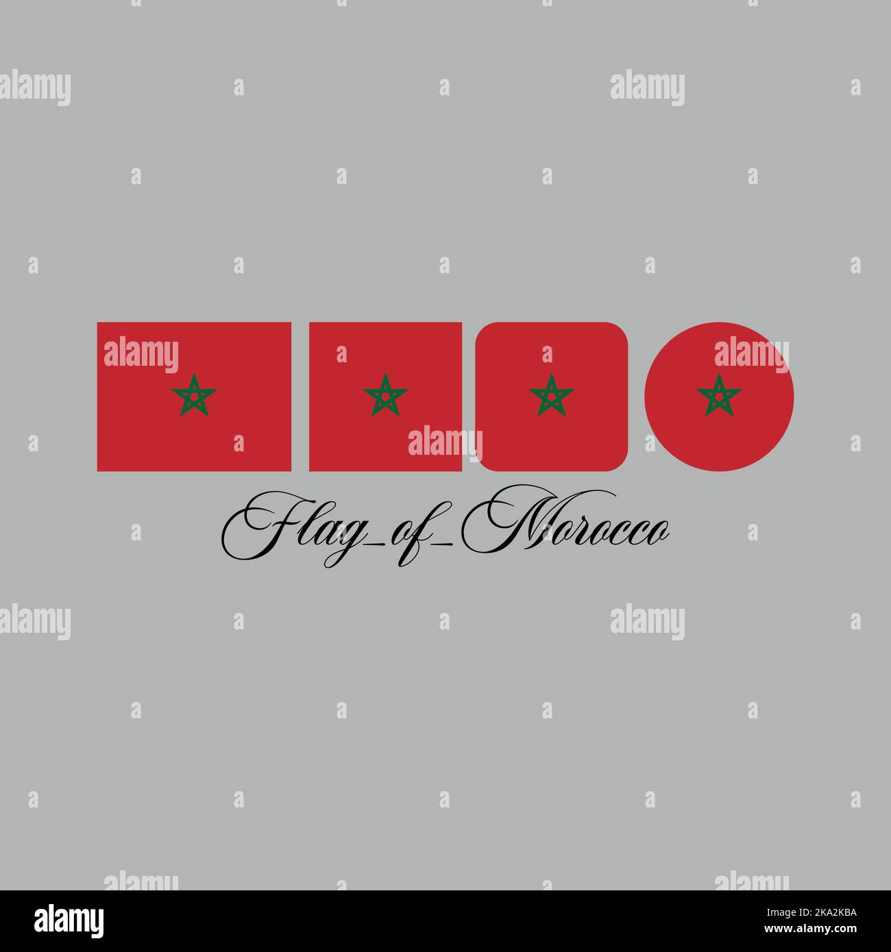 Set morocco national flags Stock Vector Images - Alamy