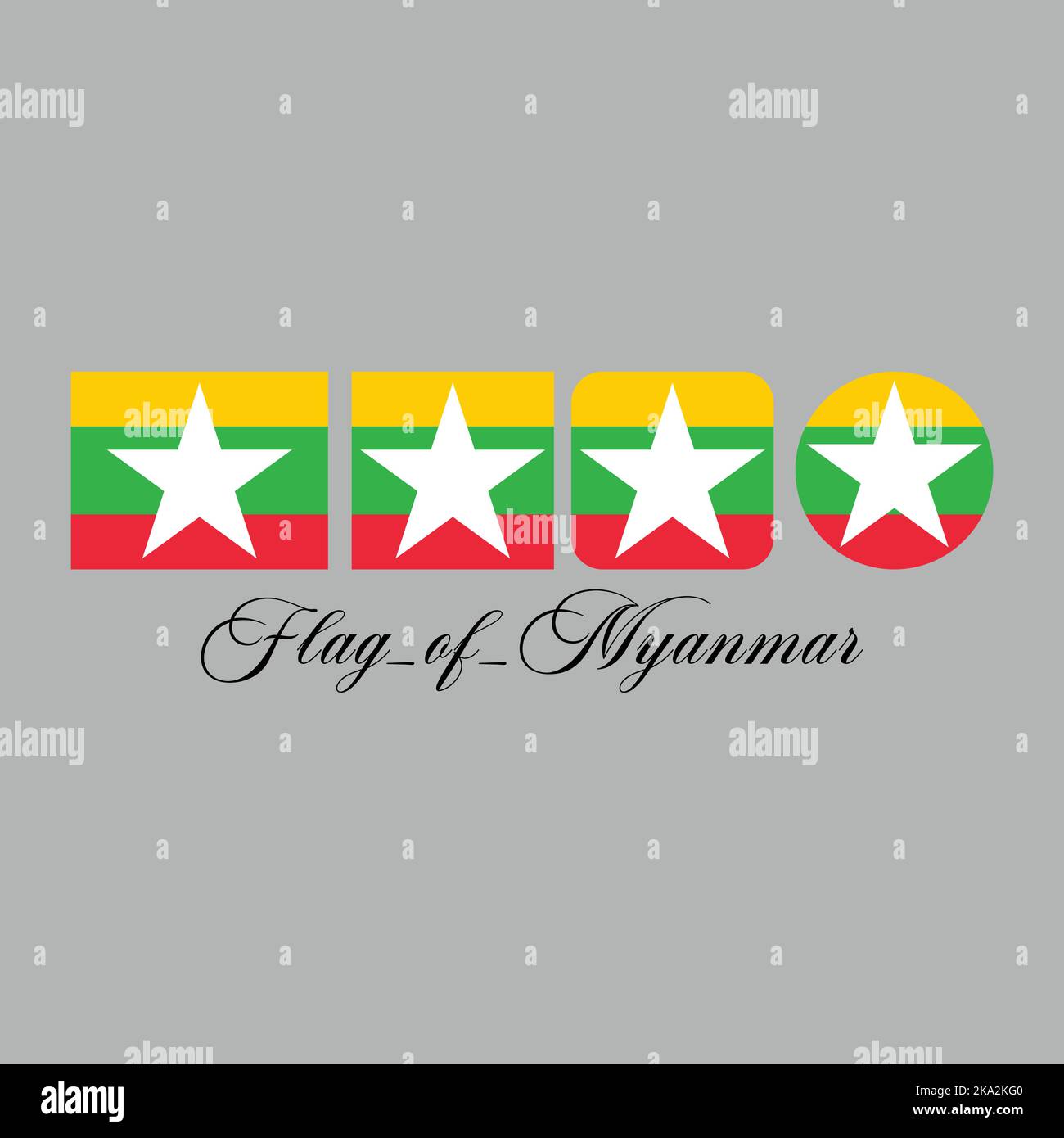 Flag of Myanmar Stock Vector Image & Art - Alamy