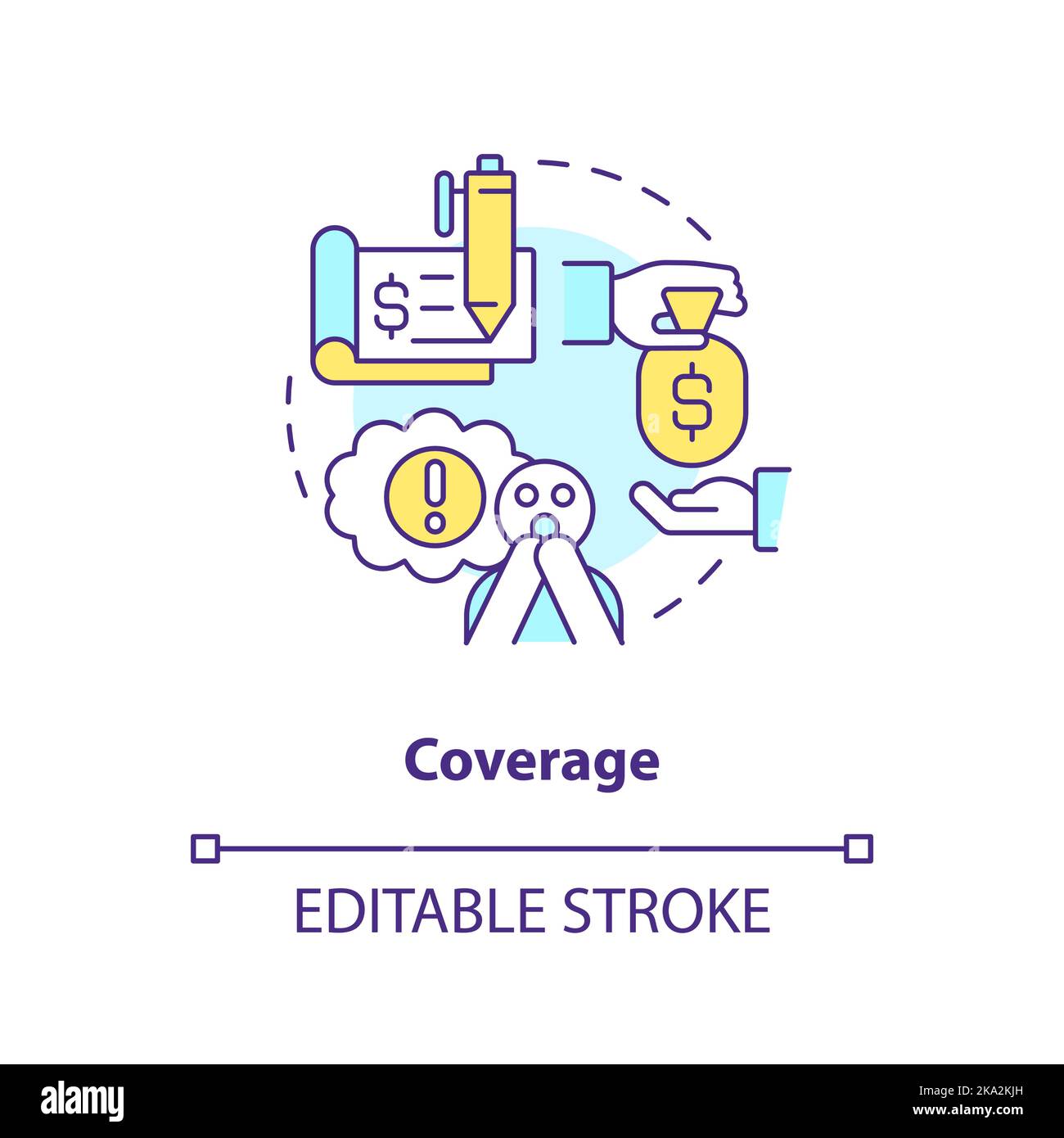 Insurance coverage concept icon Stock Vector Image & Art - Alamy