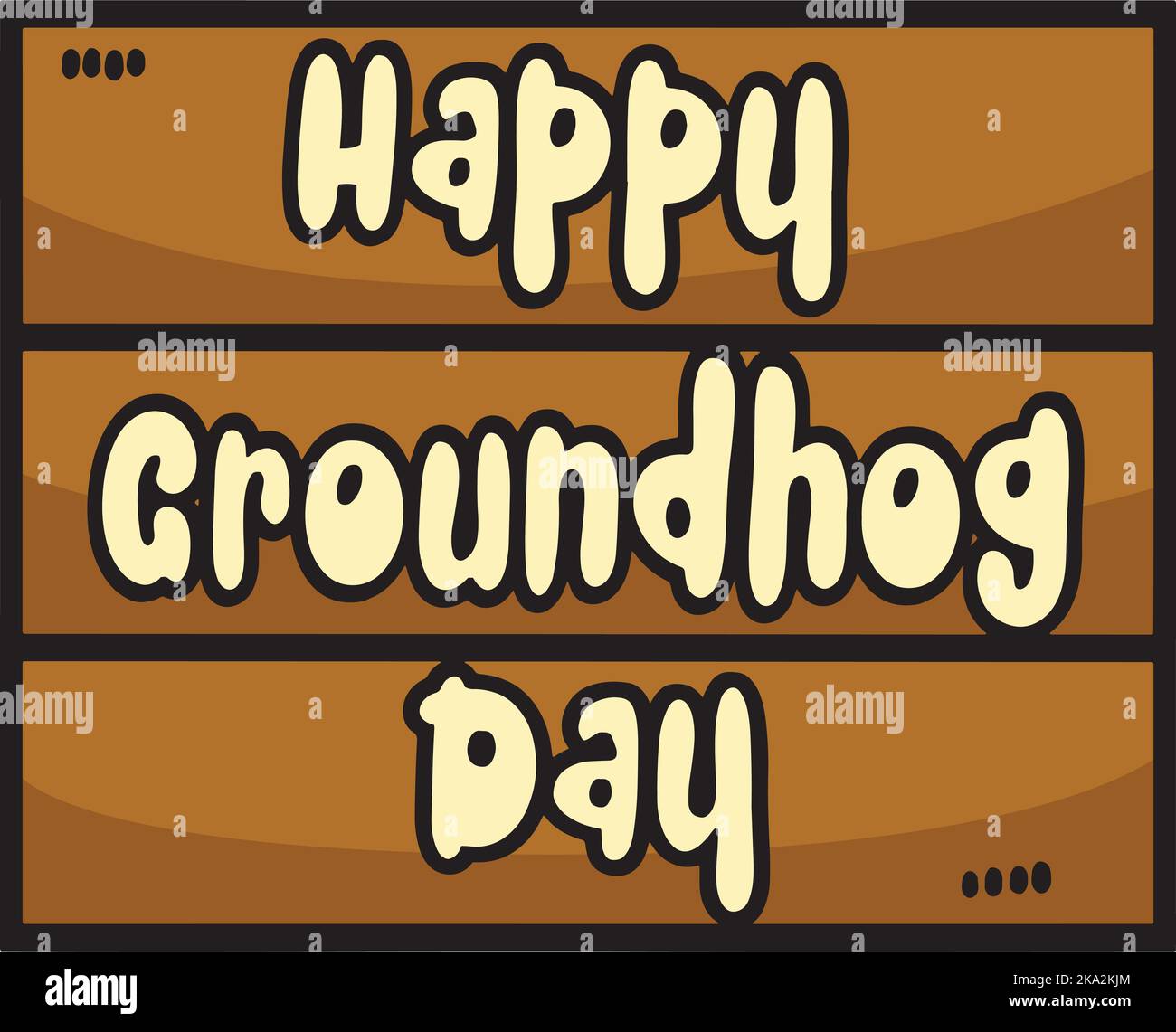 Happy Groundhog Day Cartoon Colored Clipart Stock Vector Image & Art ...