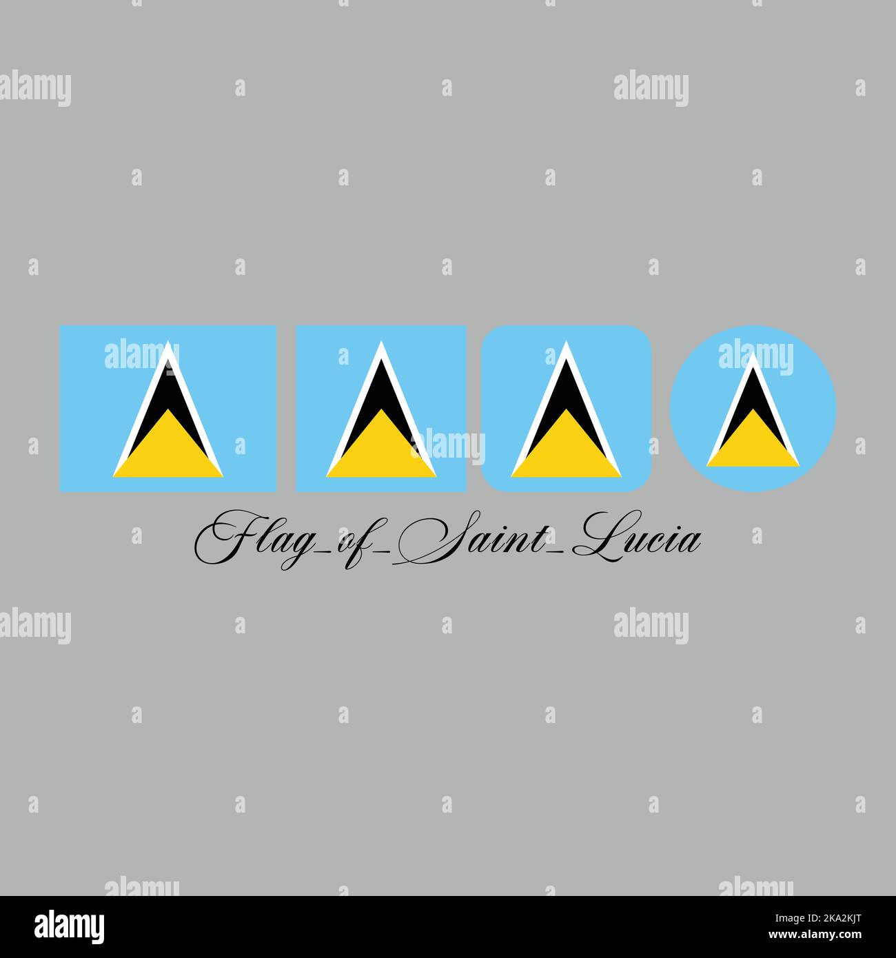 Flag of Saint Lucia Stock Vector Image & Art - Alamy