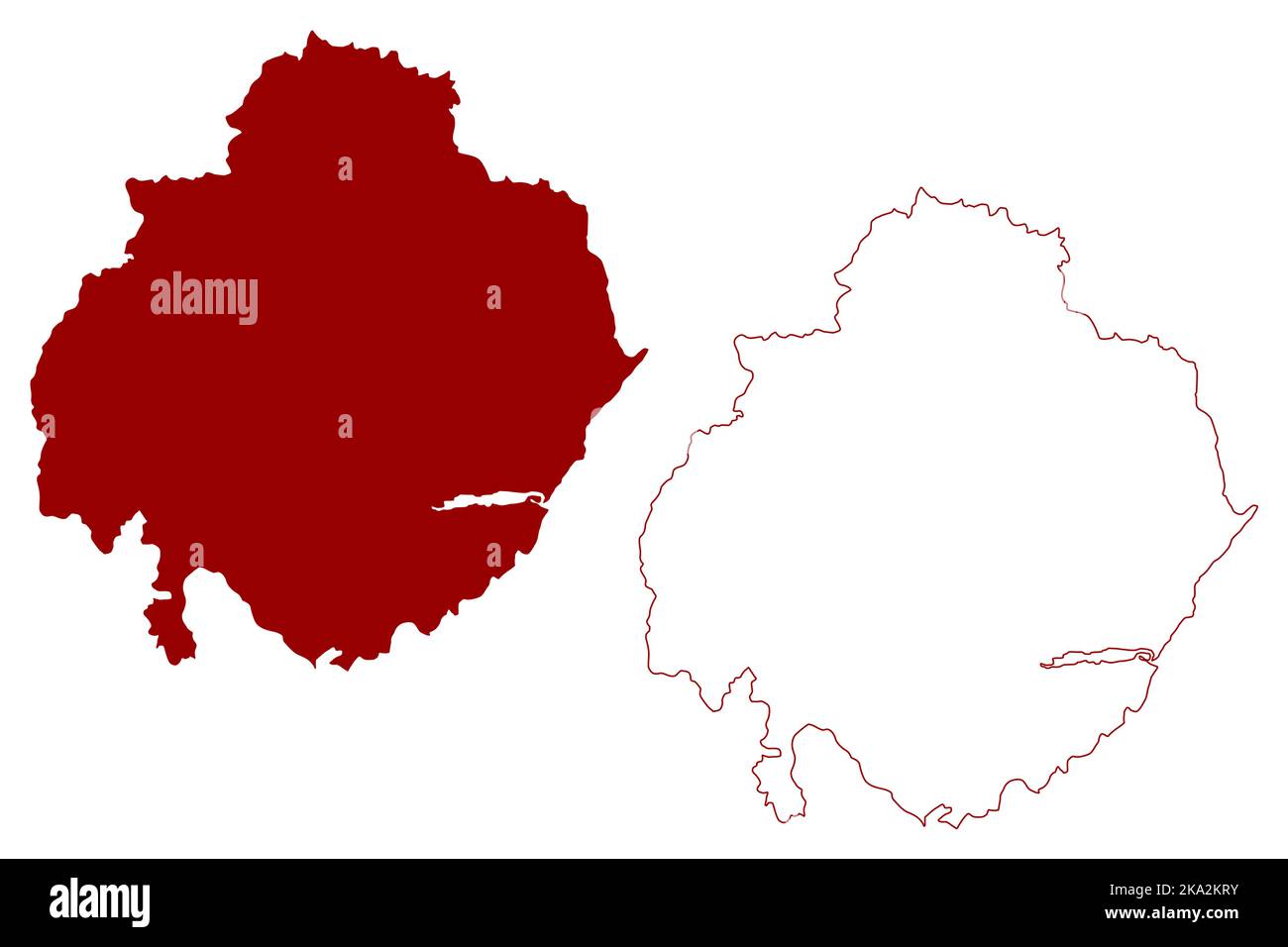 Teignbridge vector outline map hi-res stock photography and images - Alamy