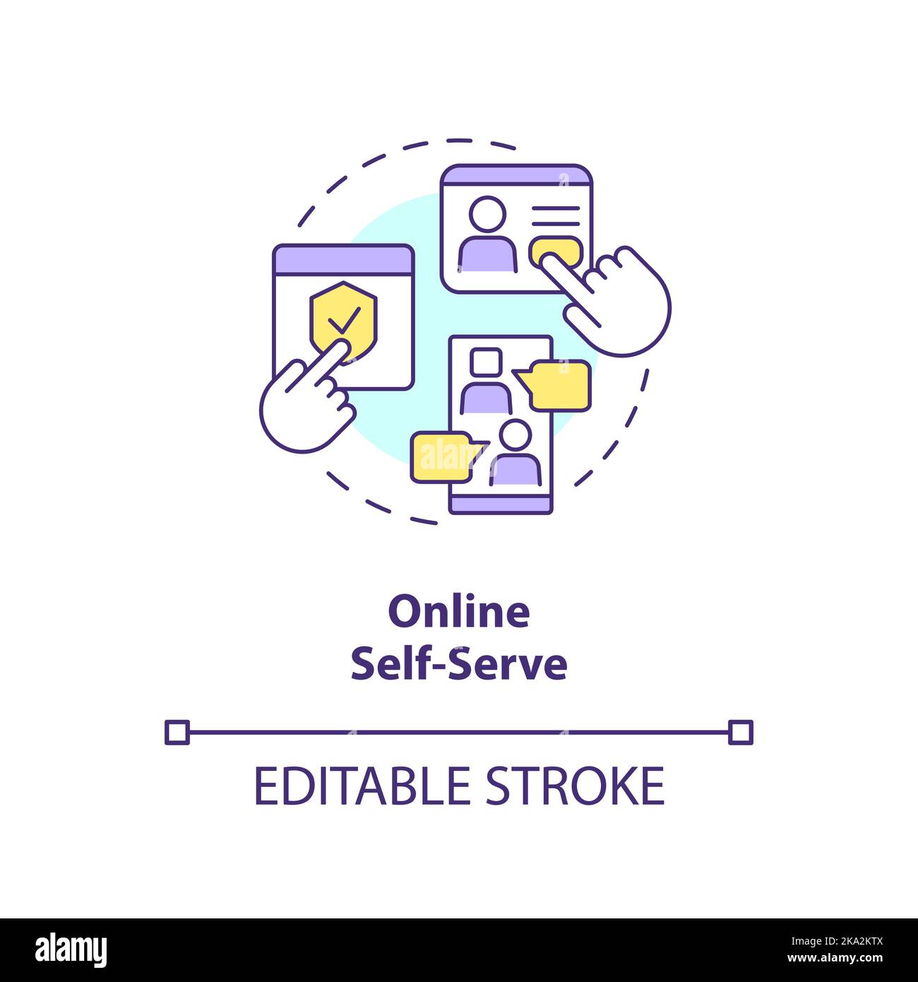 Online self service concept icon Stock Vector Image & Art - Alamy
