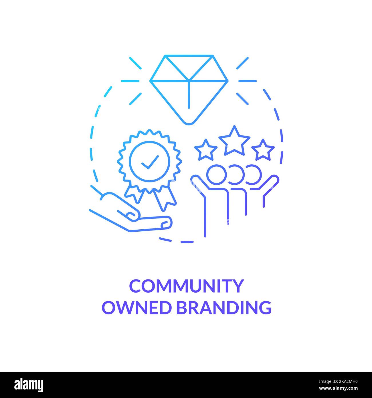 Community owned branding blue gradient concept icon Stock Vector Image & Art - Alamy