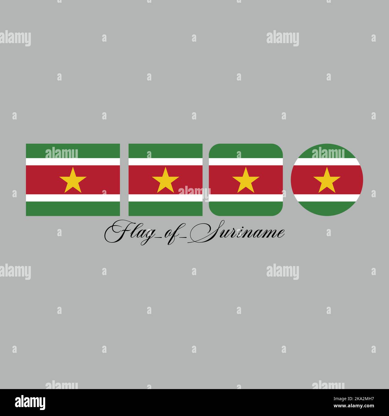 flag of suriname nation design artwork with different style. Editable, resizable, EPS 10, vector ...
