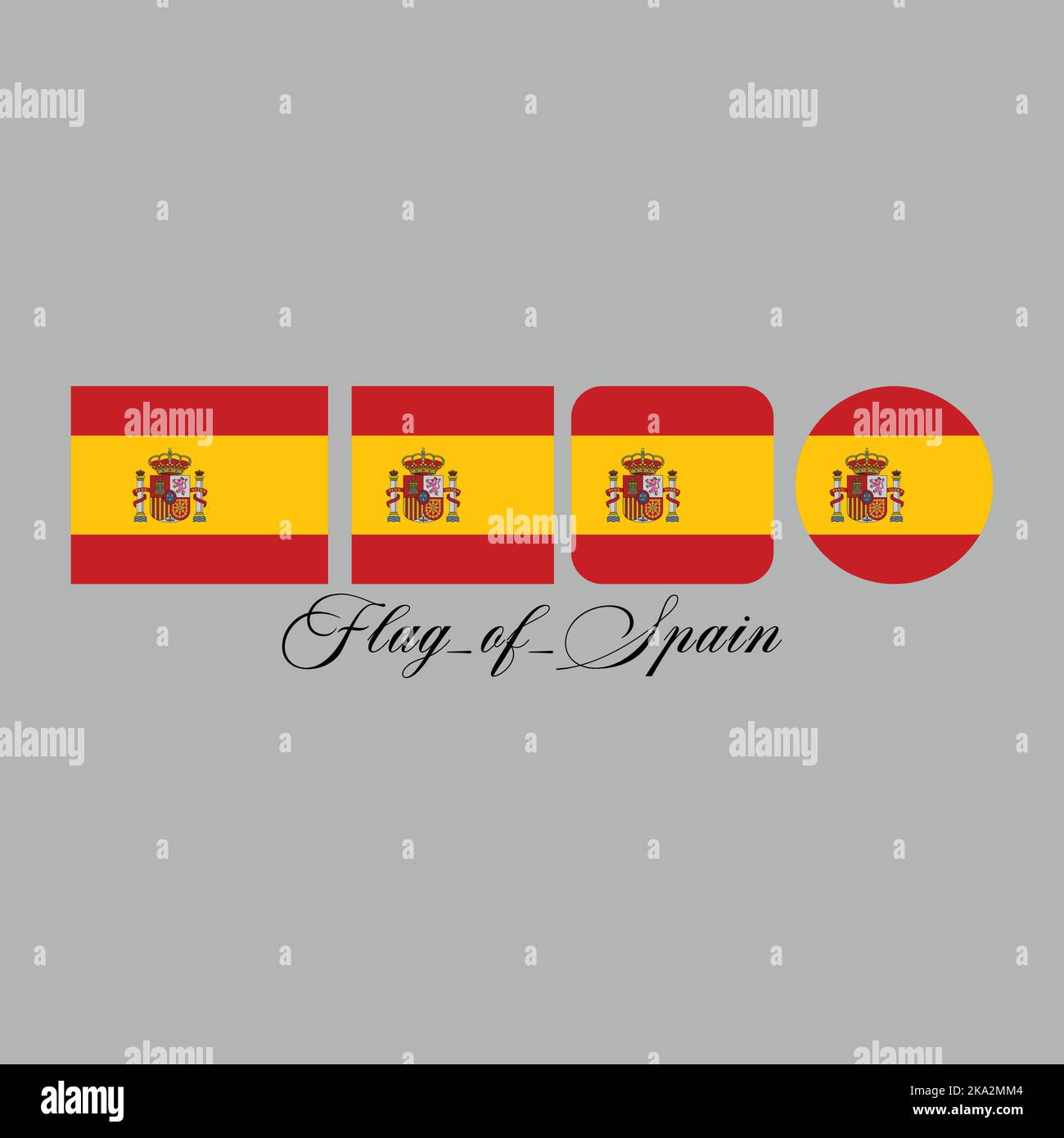 flag of spain nation design artwork with different style. Editable, resizable, EPS 10, vector ...