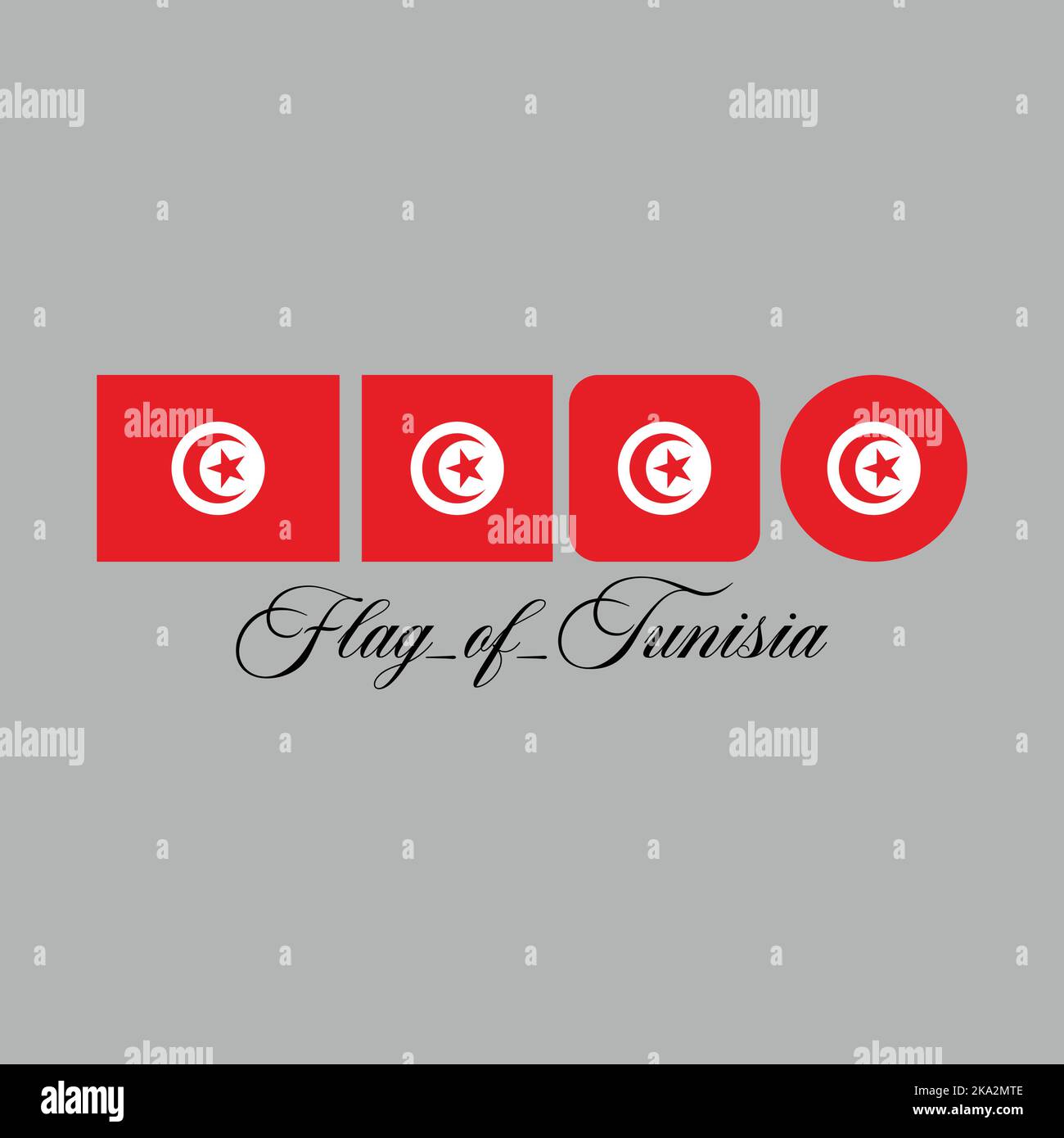 flag of tunisia nation design artwork with different style. Editable, resizable, EPS 10, vector ...