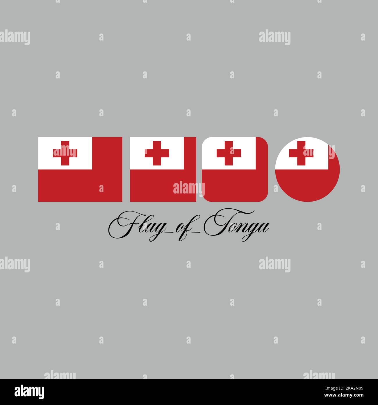 flag of tonga nation design artwork with different style. Editable, resizable, EPS 10, vector ...