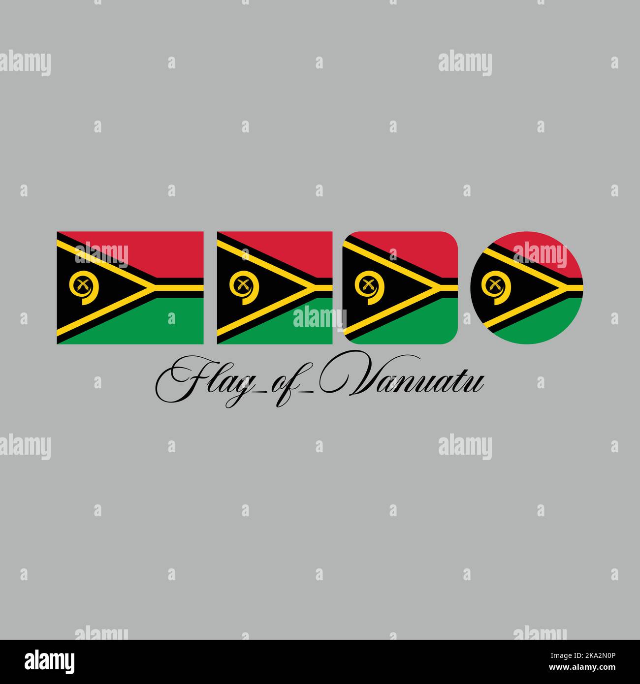 flag of vanuatu nation design artwork with different style. Editable, resizable, EPS 10, vector ...