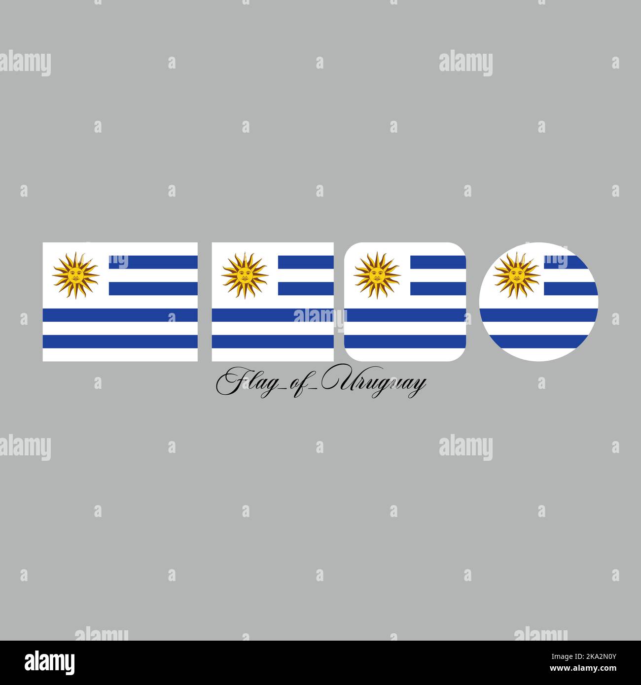 flag of uruguay nation design artwork with different style. Editable, resizable, EPS 10, vector ...