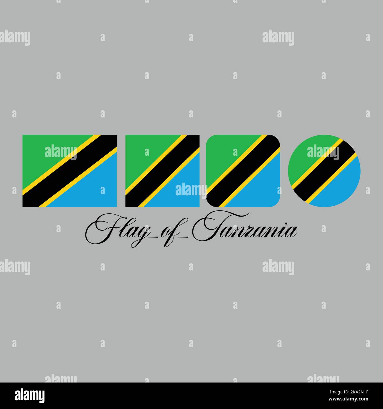 flag of tanzania nation design artwork with different style. Editable, resizable, EPS 10, vector ...