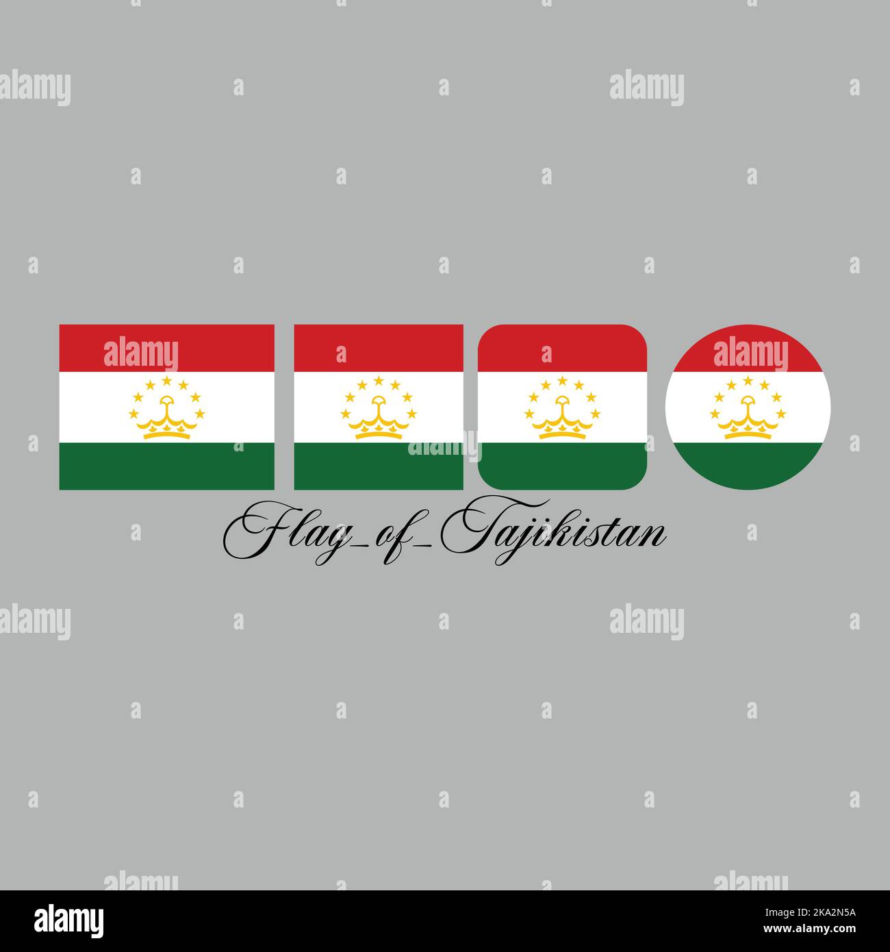 flag of tajikistan nation design artwork with different style. Editable, resizable, EPS 10 ...
