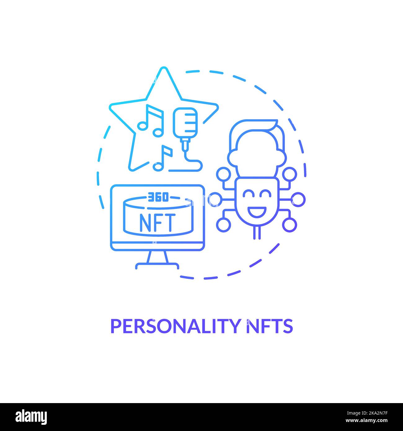 Personality NFTs blue gradient concept icon Stock Vector Image & Art - Alamy