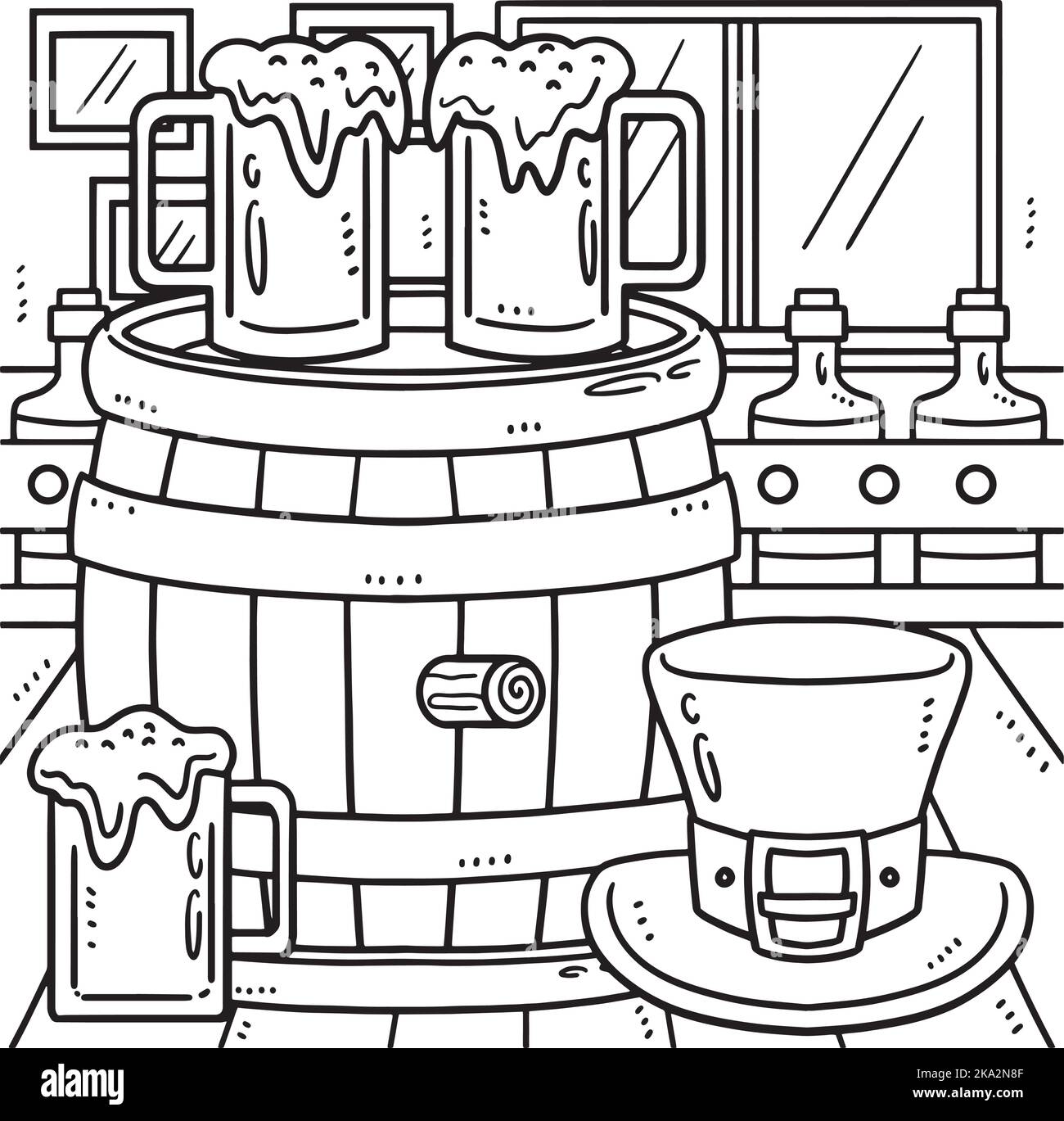 Hand drawn leprechaun hat Cut Out Stock Images & Pictures - Alamy