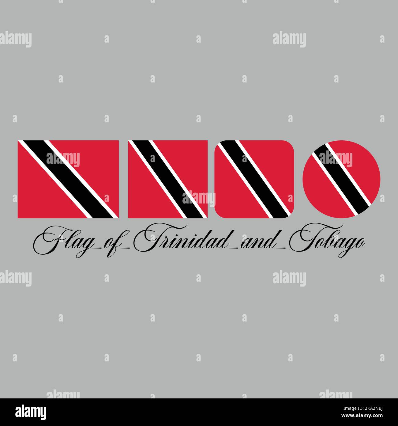 flag of trinidad and tobago nation design artwork with different style. Editable, resizable, EPS ...