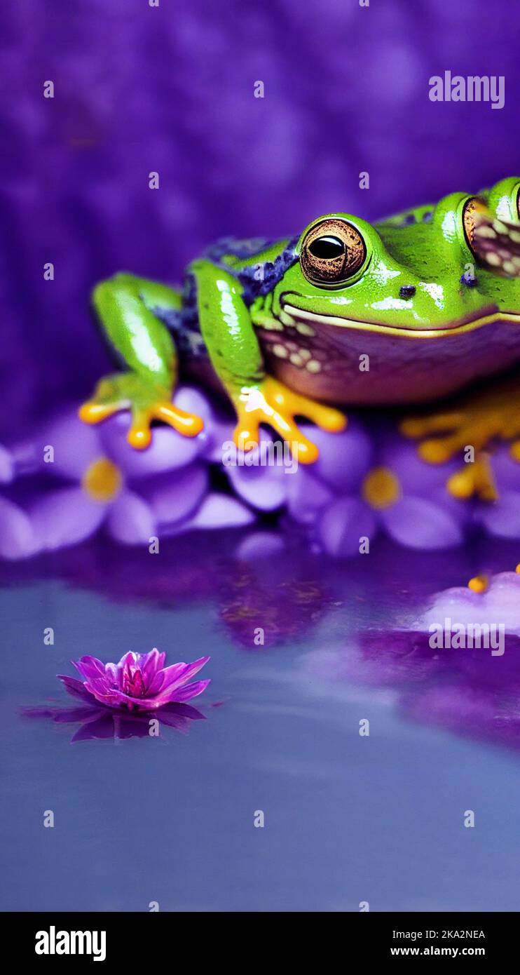 Frog jumping in water hi-res stock photography and images - Alamy