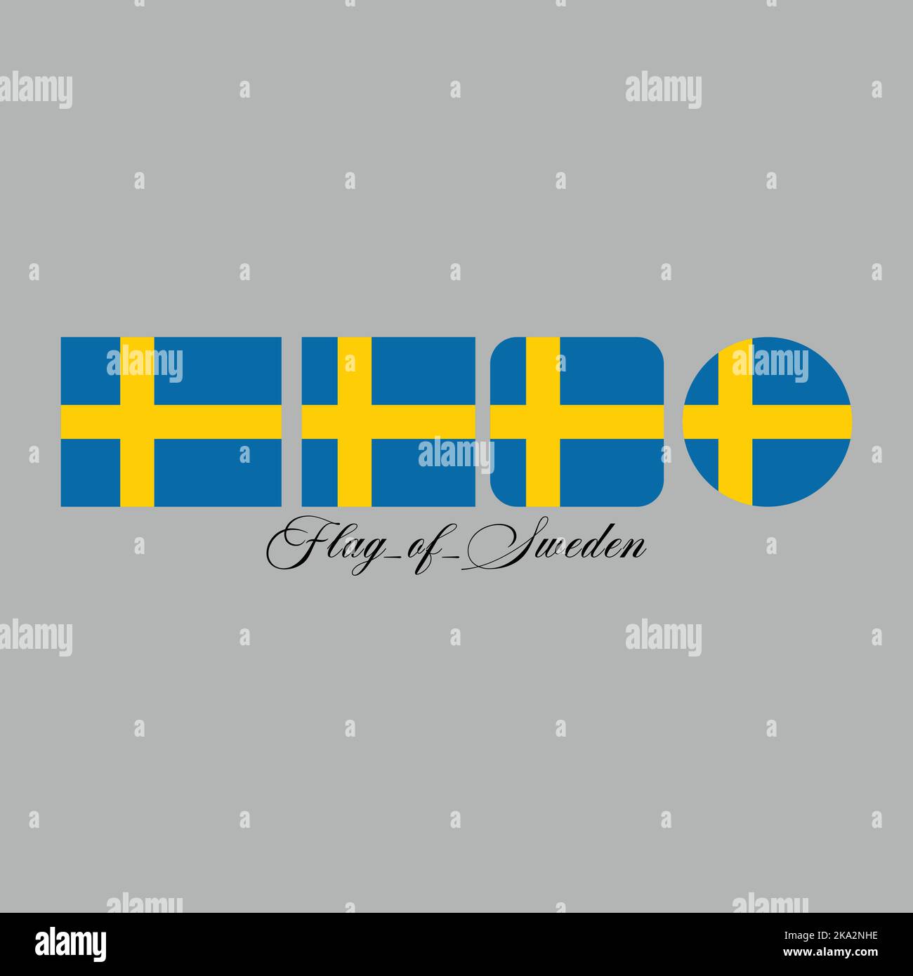 flag of sweden nation design artwork with different style. Editable, resizable, EPS 10, vector ...