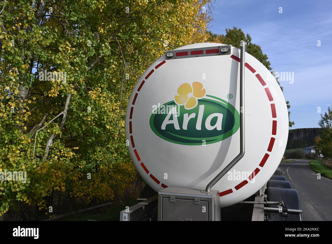 Malmedy, Belgium. 30th Oct, 2022. A milk transporter milk tank of the ...