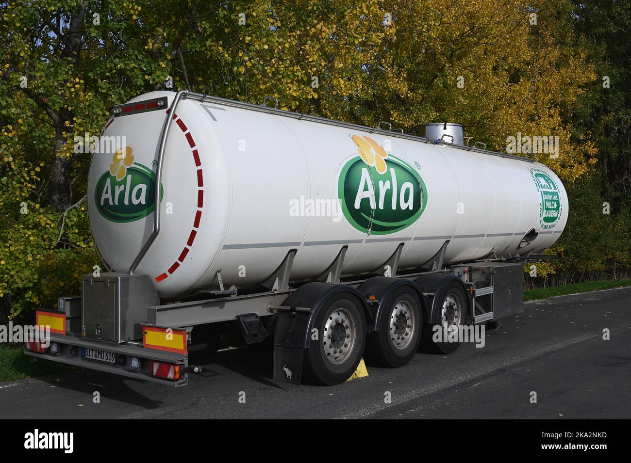 Malmedy, Belgium. 30th Oct, 2022. A milk transporter milk tank of the ...
