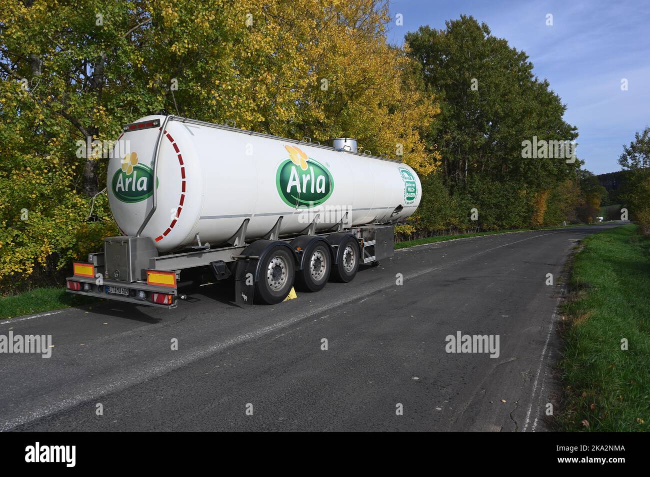 Malmedy, Belgium. 30th Oct, 2022. A milk transporter milk tank of the ...