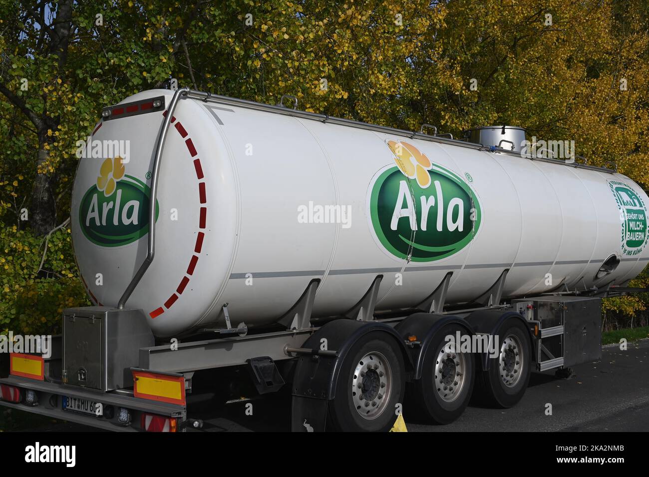 Malmedy, Belgium. 30th Oct, 2022. A milk transporter milk tank of the ...