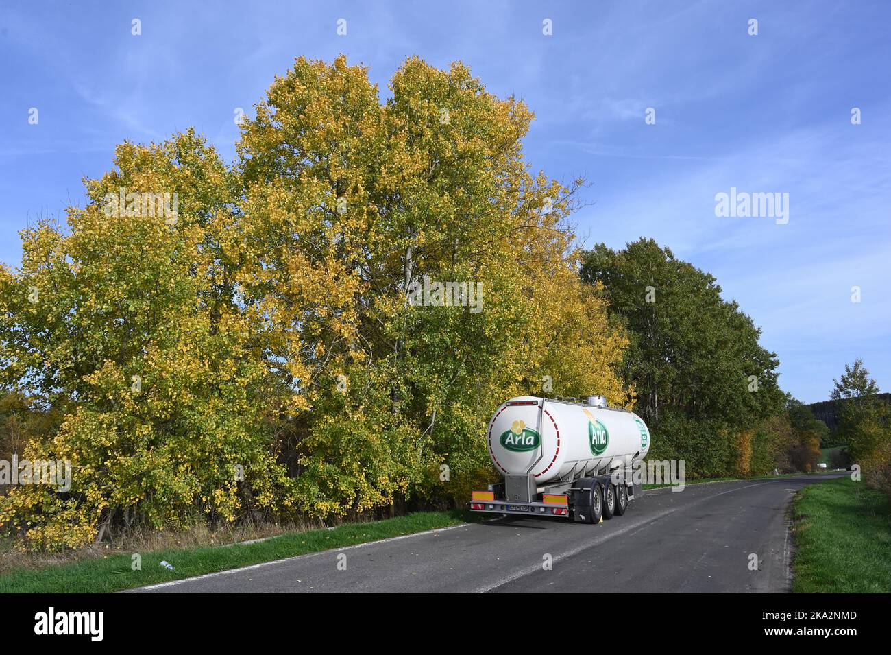 Malmedy, Belgium. 30th Oct, 2022. A milk transporter milk tank of the ...