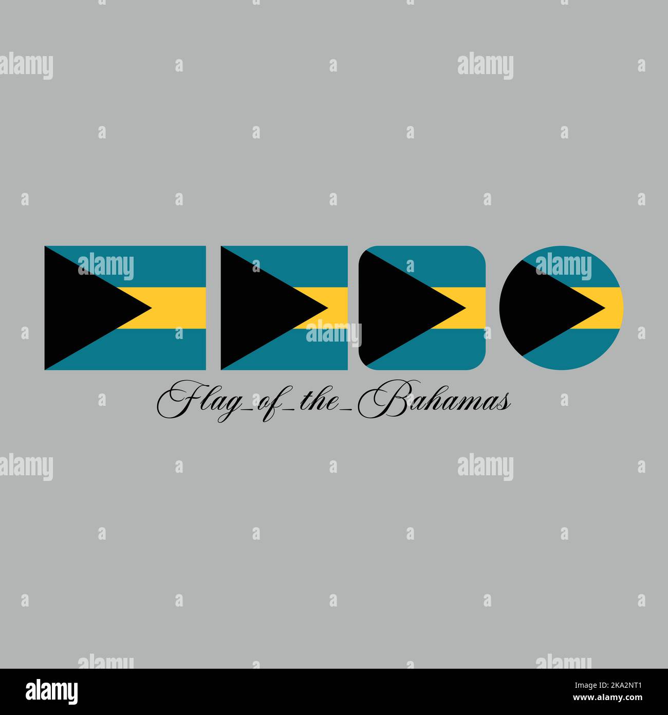flag of bahamas nation design artwork with different style. Editable, resizable, EPS 10, vector ...