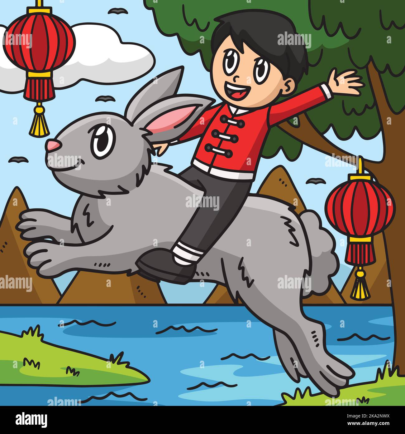 Chinese boy illustration hi-res stock photography and images - Alamy