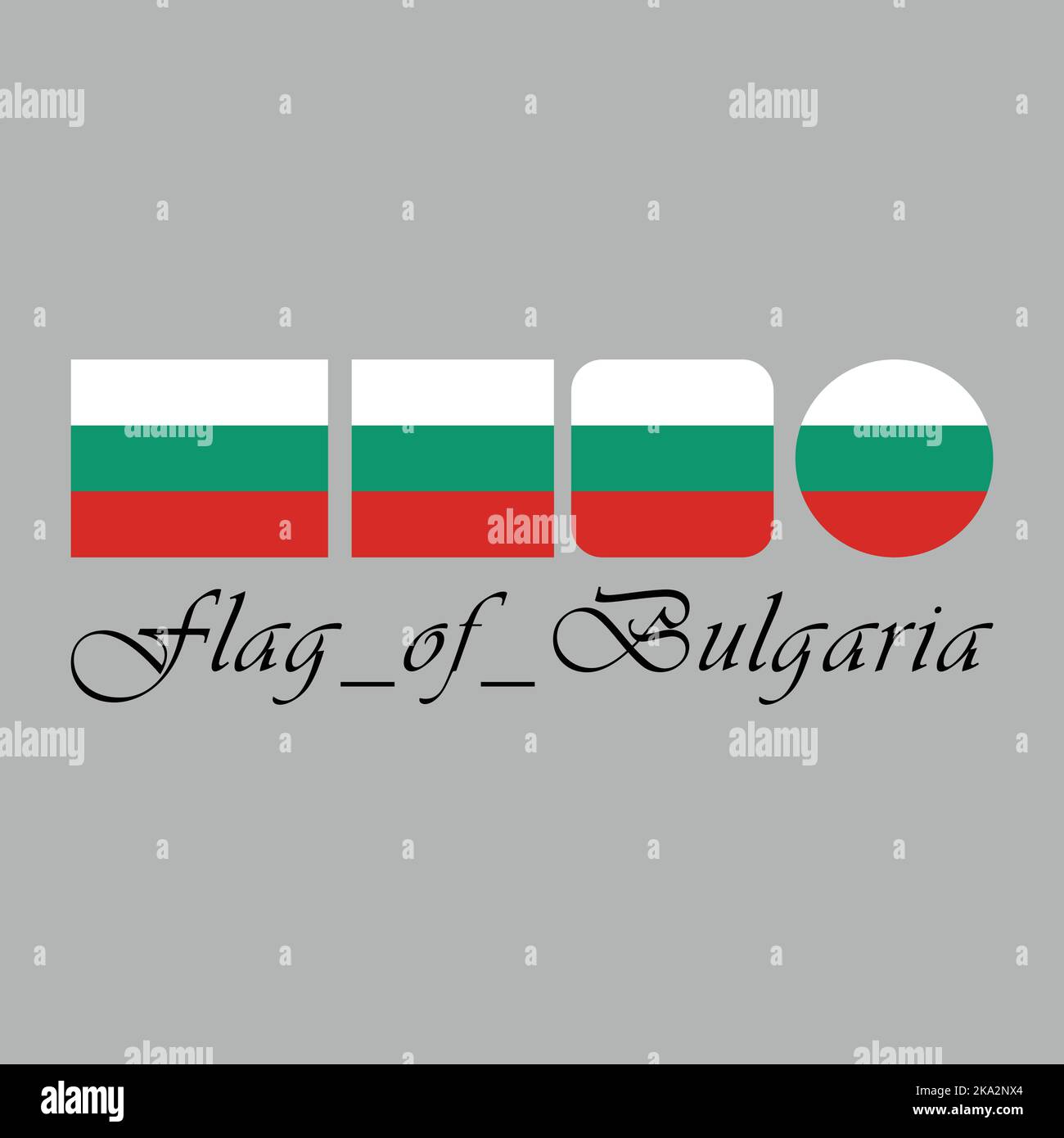Flag of Bulgaria nation design artwork with different style. Editable ...