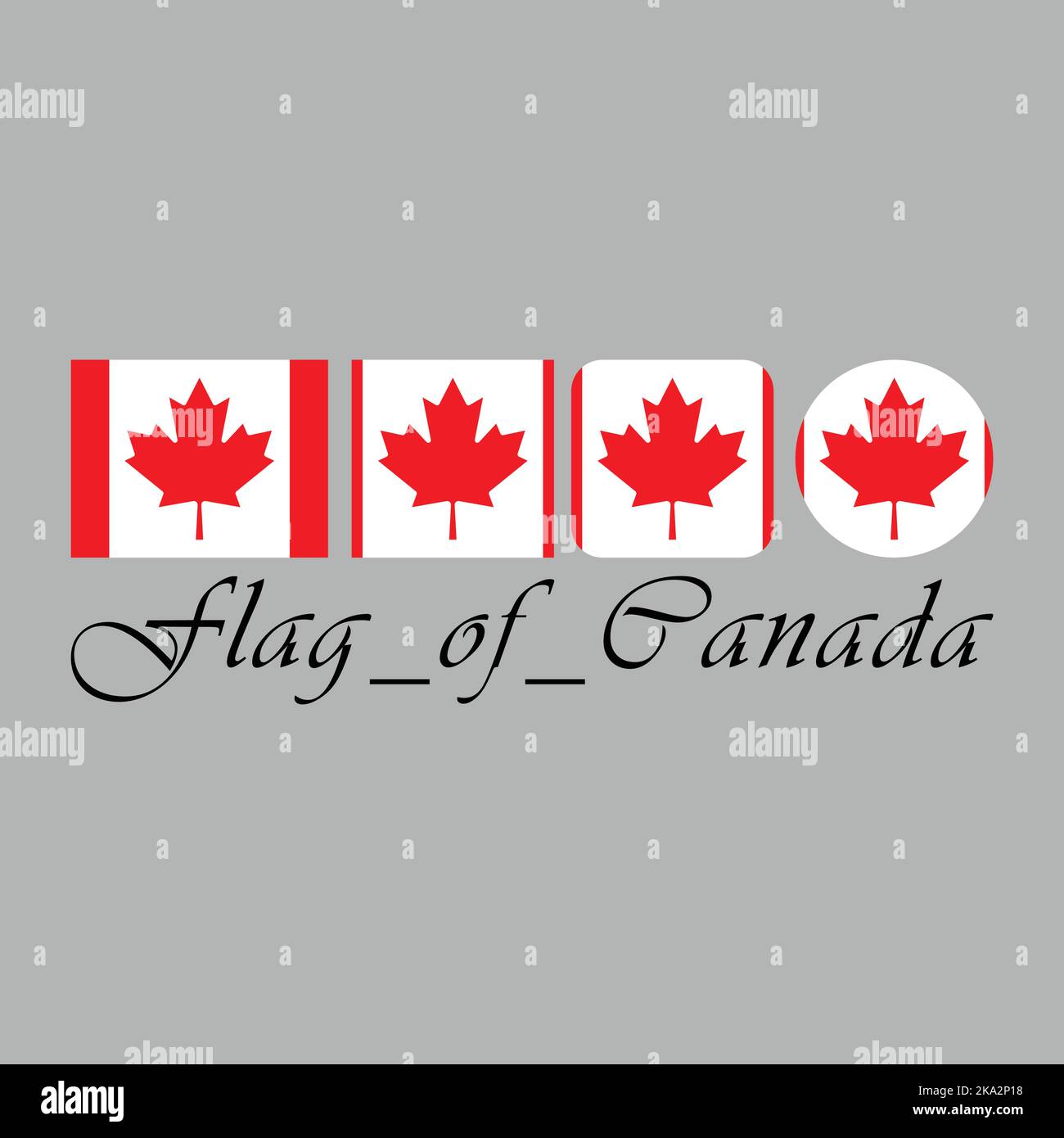 Flag of Canada nation design artwork with different style. Editable, resizable, EPS 10, vector ...