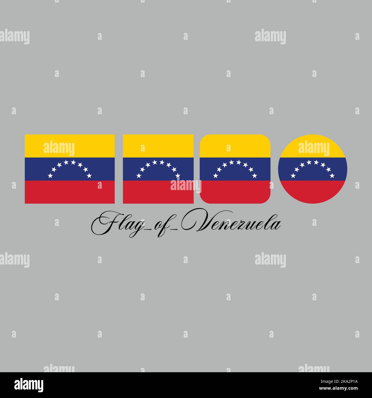flag of venezuela nation design artwork with different style. Editable, resizable, EPS 10 ...