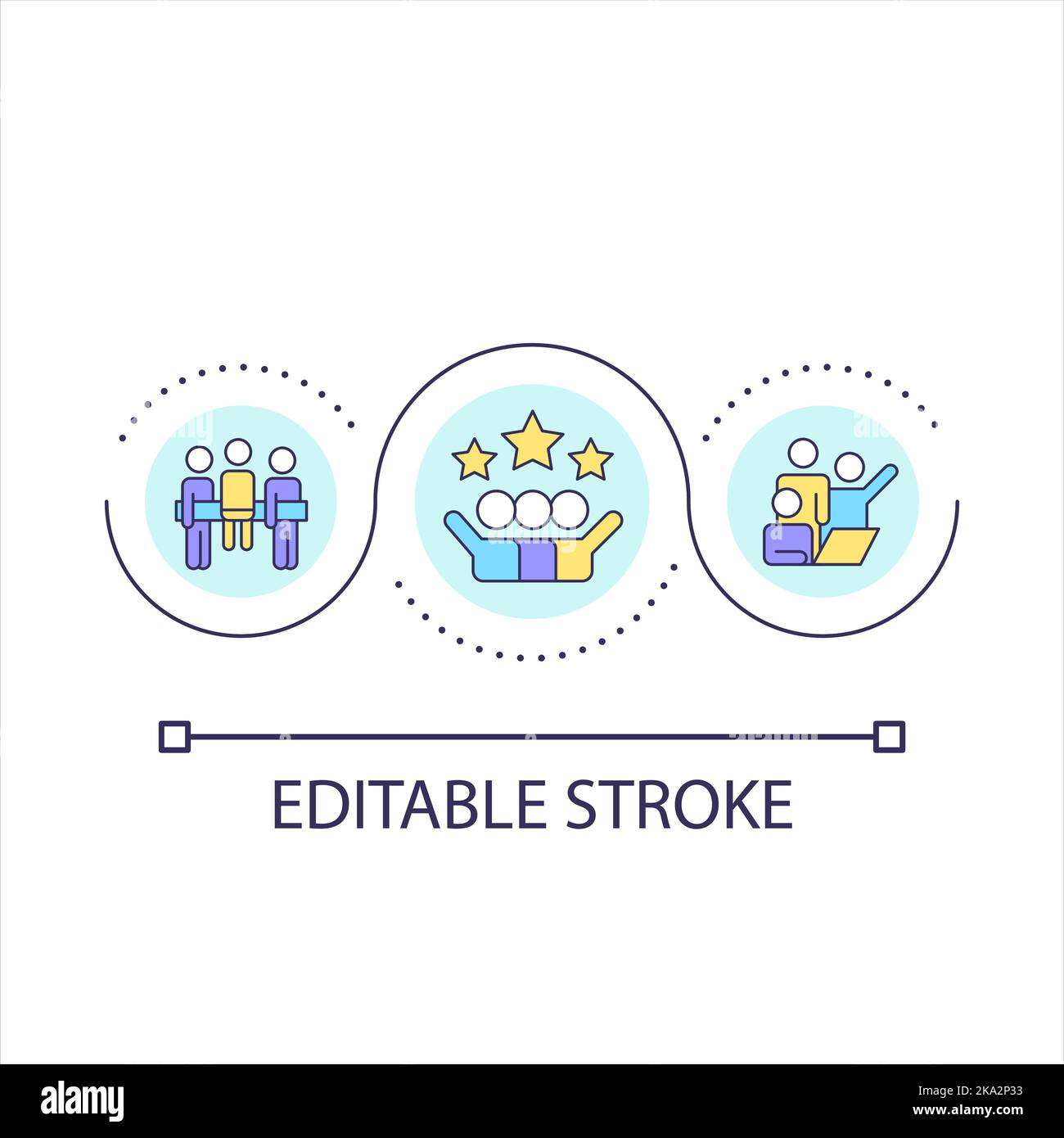 Teamwork collaboration loop concept icon Stock Vector Image & Art - Alamy