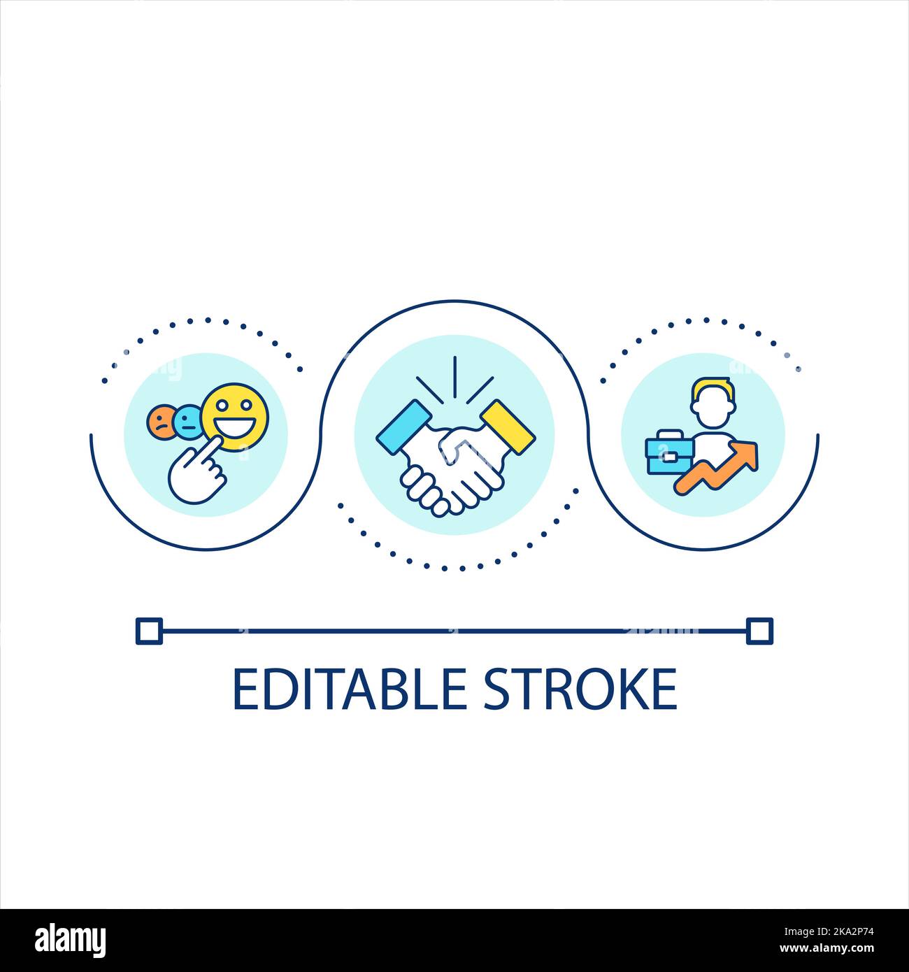 Positive company reputation loop concept icon Stock Vector Image & Art ...