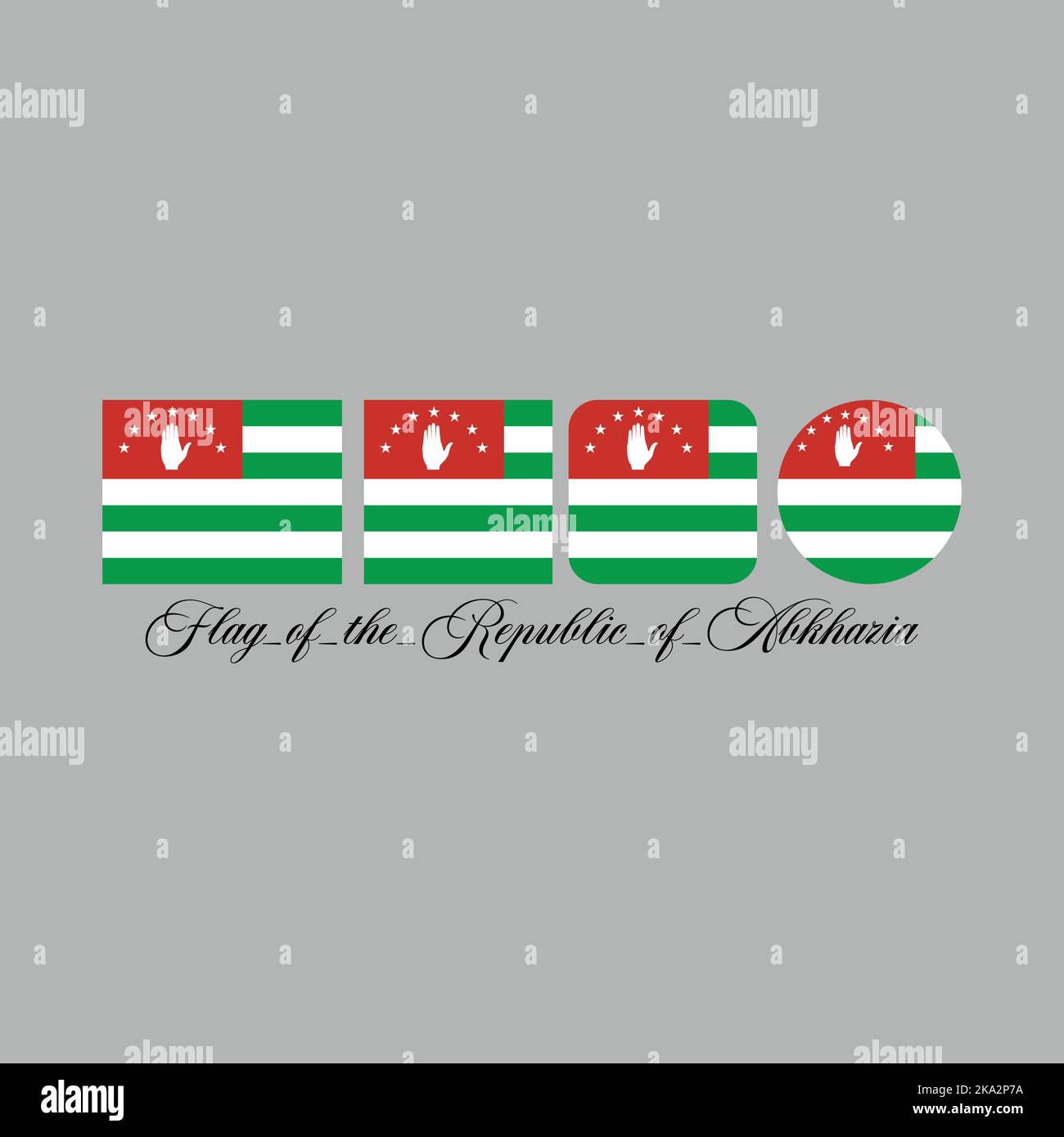 flag of the republic of abkhazia nation design artwork with different style. Editable, resizable ...