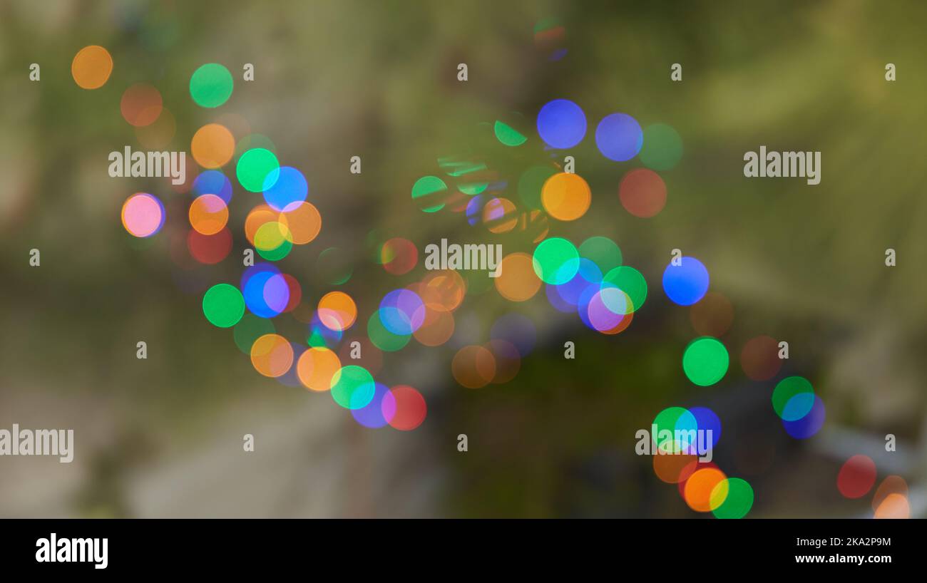 Colorful blurred bokeh background, glitter, light effect, party ...