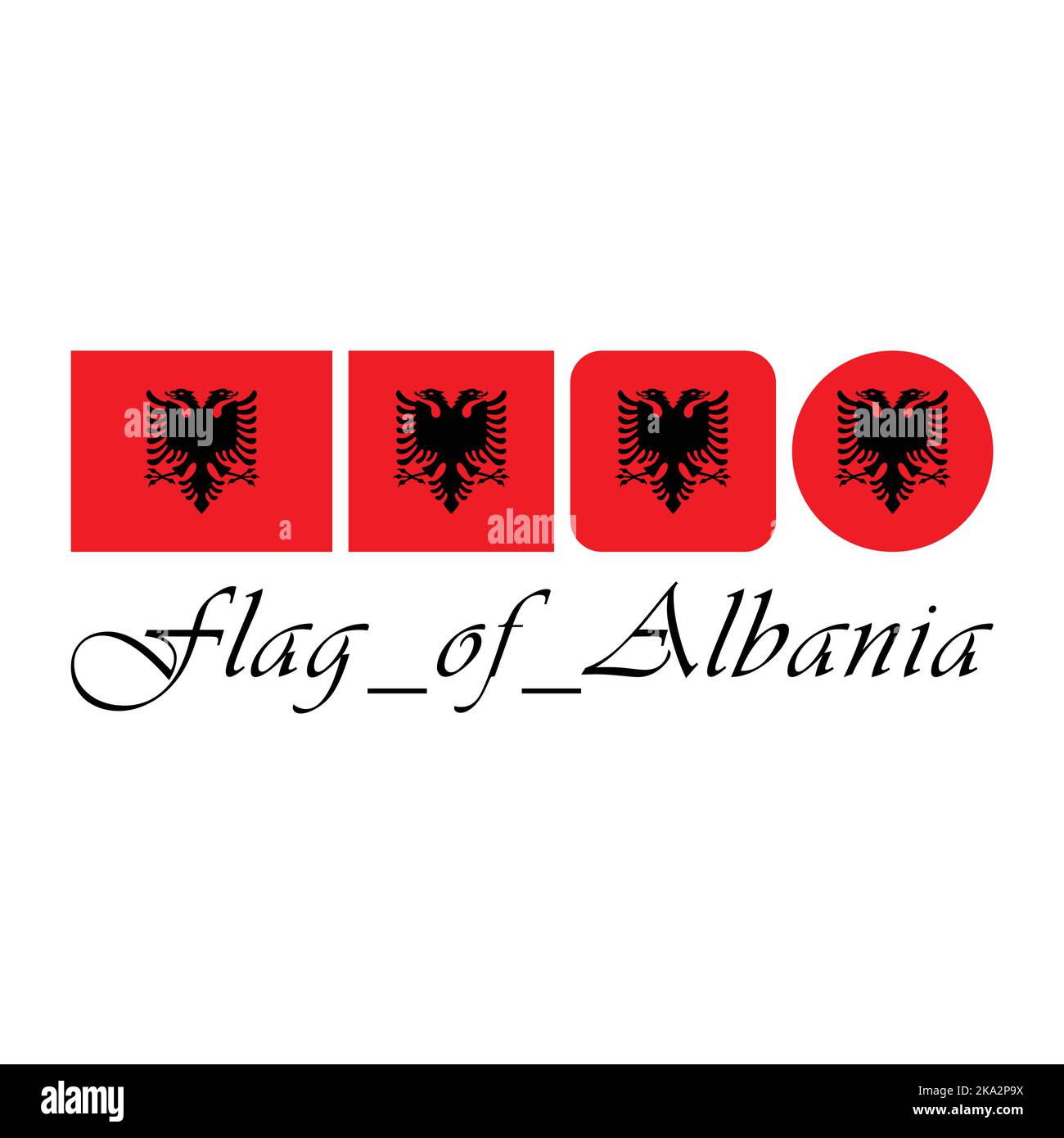 Flag of Albania nation design artwork with different style. Editable, resizable, EPS 10, vector ...