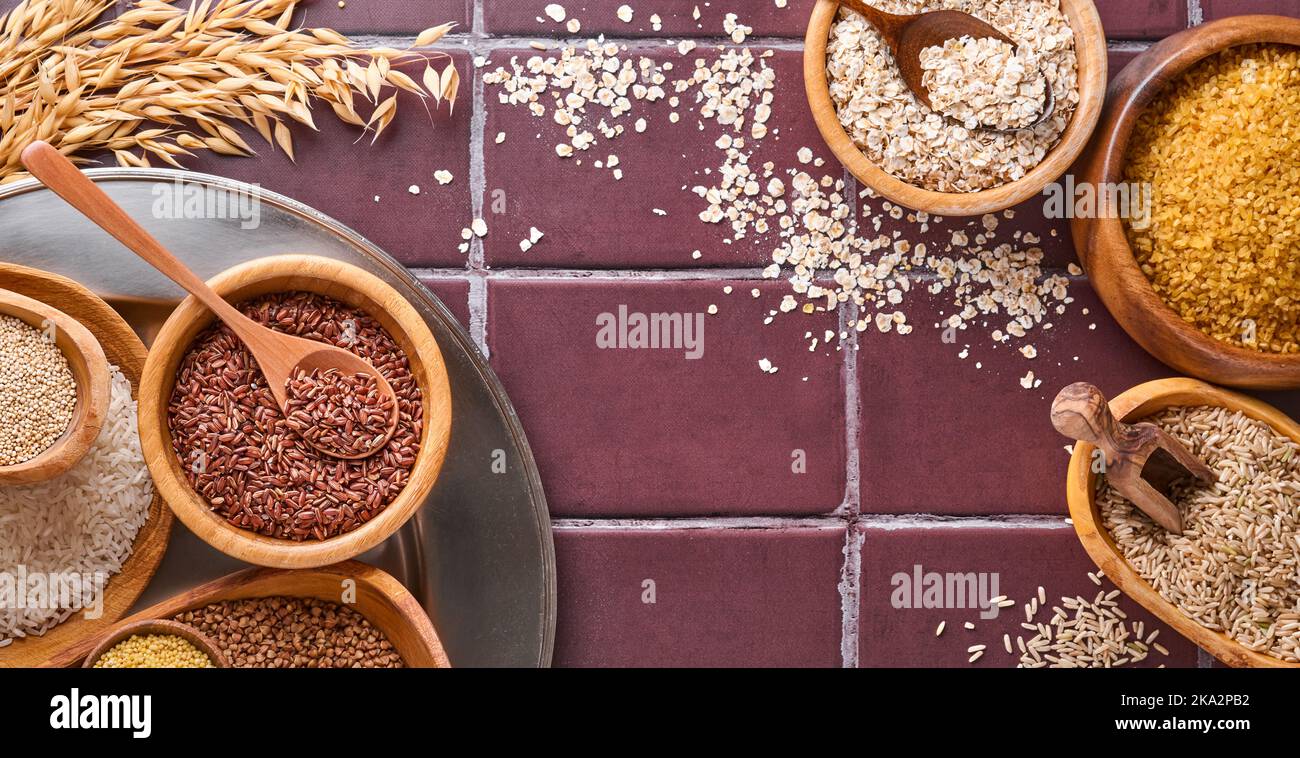 Variety breads rice corn hi-res stock photography and images - Alamy