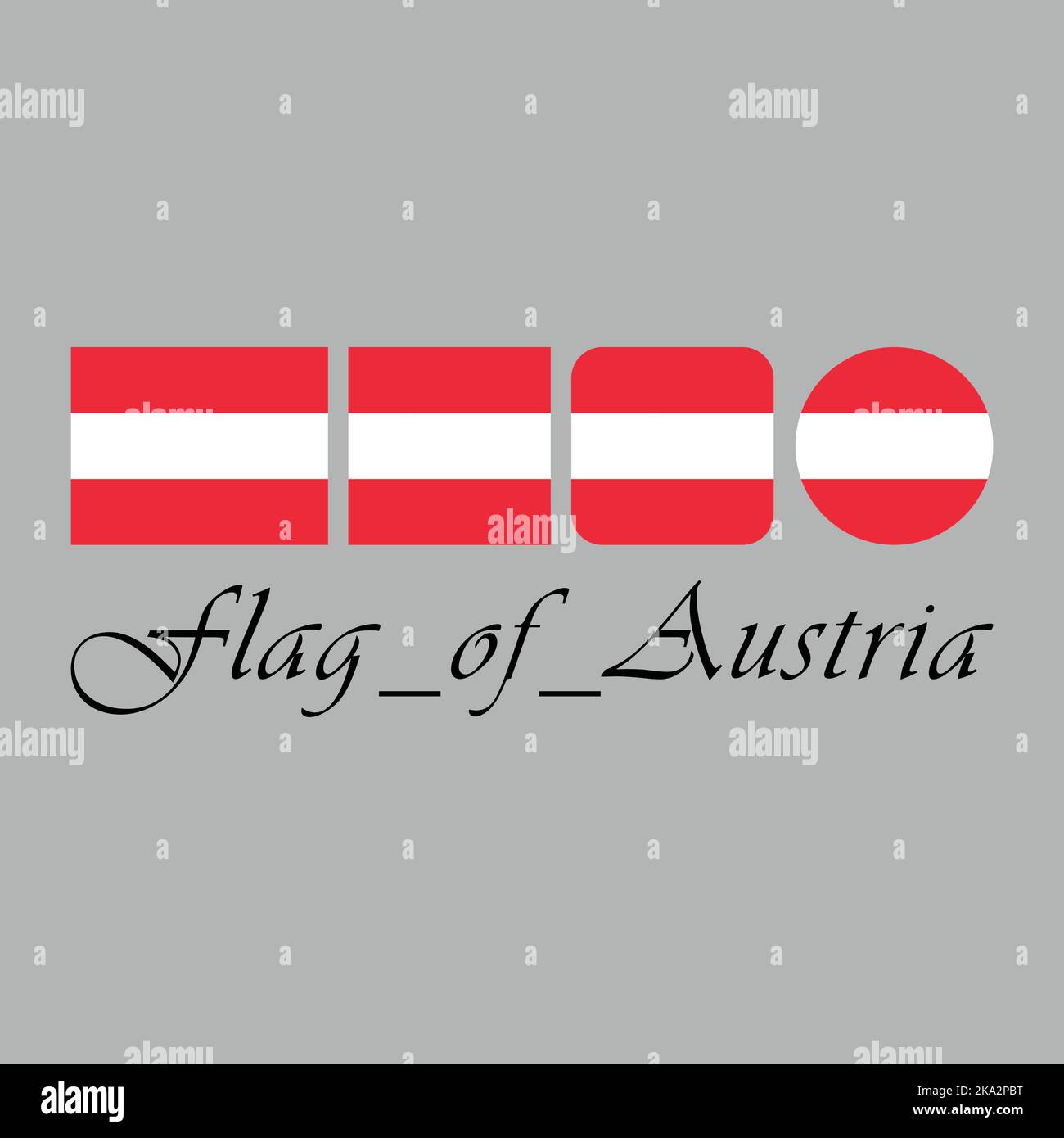 Flag of Austria nation design artwork with different style. Editable, resizable, EPS 10, vector ...