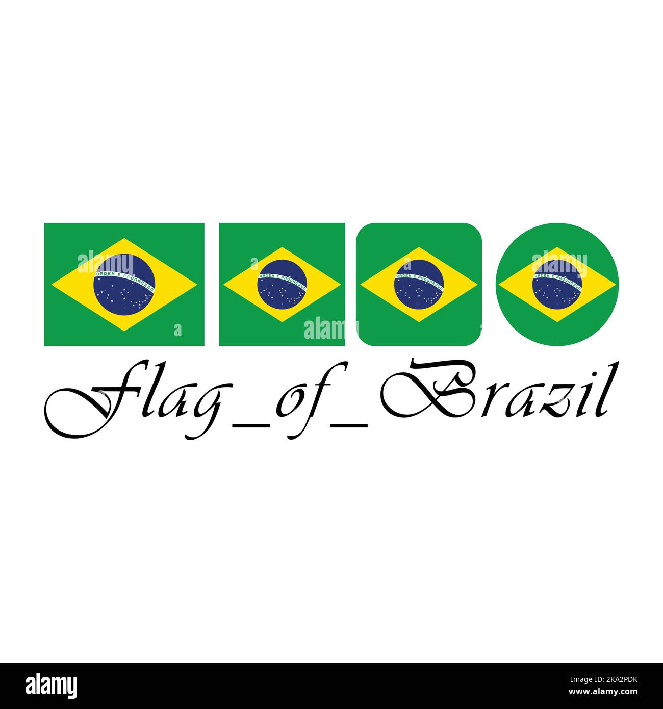 Flag of Brazil nation design artwork with different style. Editable, resizable, EPS 10, vector ...