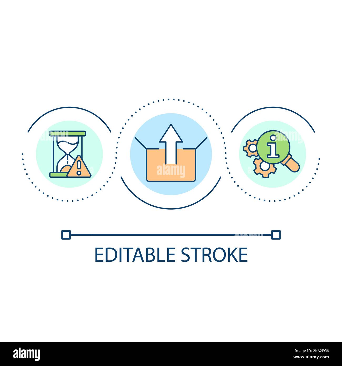 Searching Information Loop Concept Icon Stock Vector Image And Art Alamy