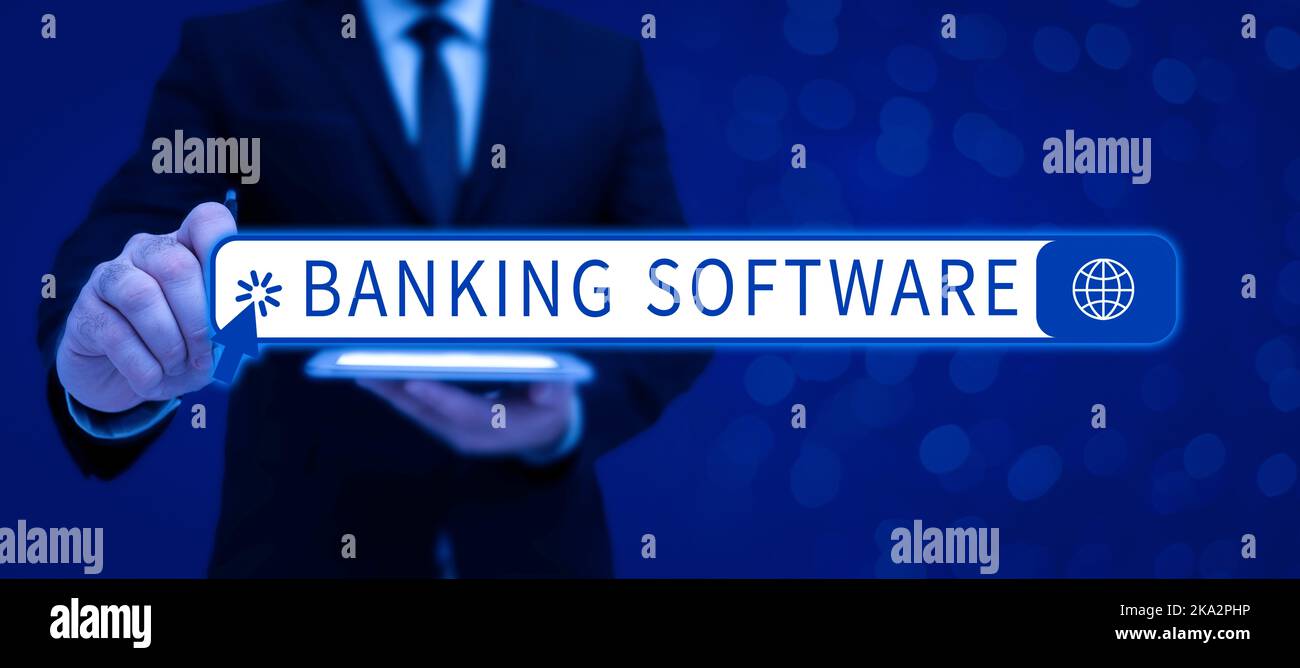 Conceptual display Banking Software. Business approach a sentence or ...