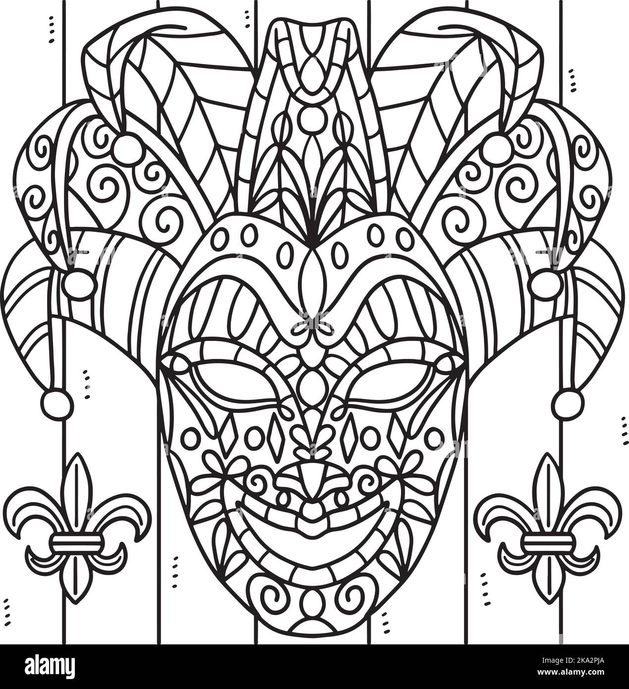 Black And White Jester Mask