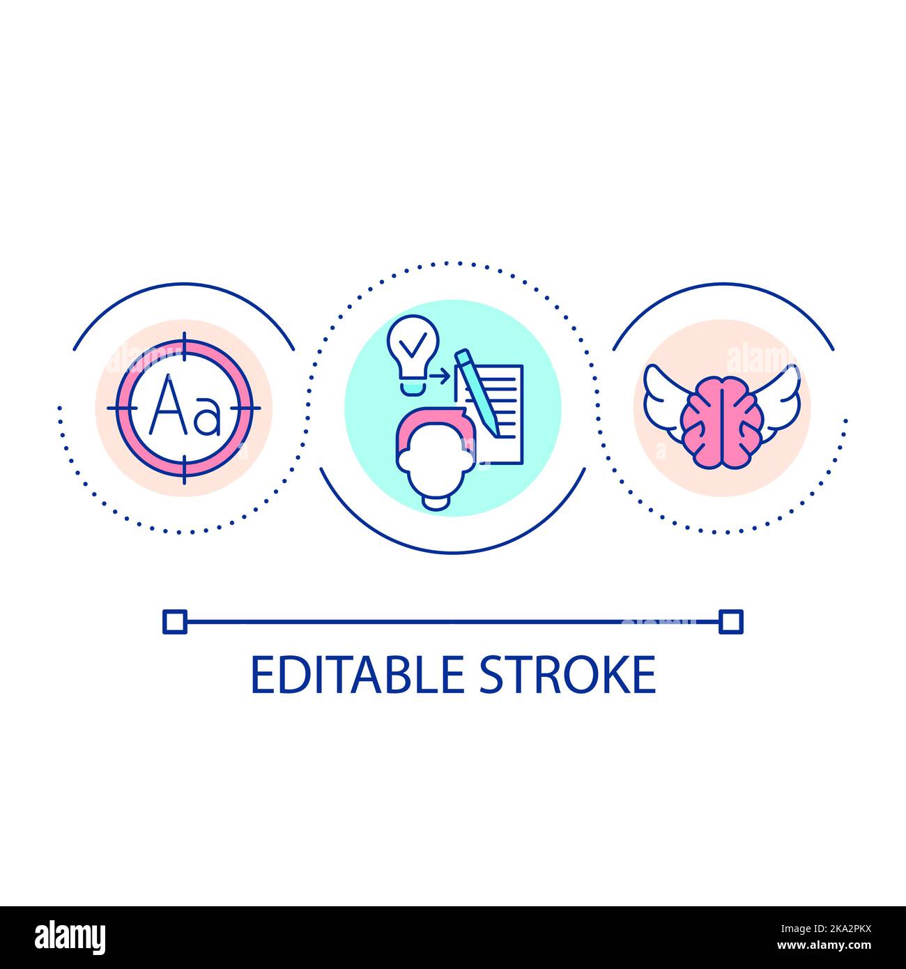 Concentrate on work tasks loop concept icon Stock Vector Image & Art - Alamy