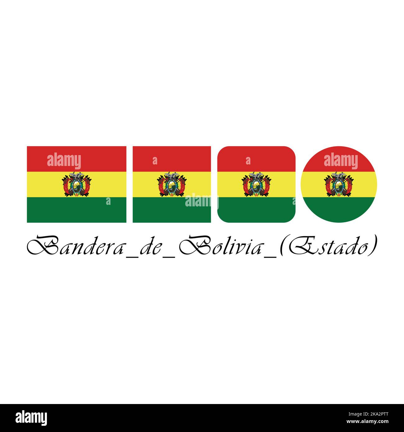Flag of Bolivia nation design artwork with different style. Editable, resizable, EPS 10, vector ...