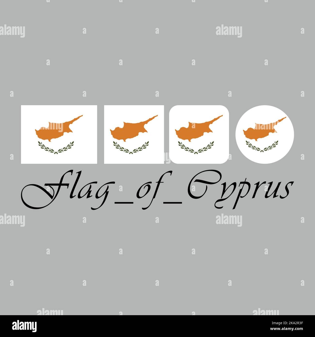 Flag of Cyprus nation design artwork with different style. Editable, resizable, EPS 10, vector ...