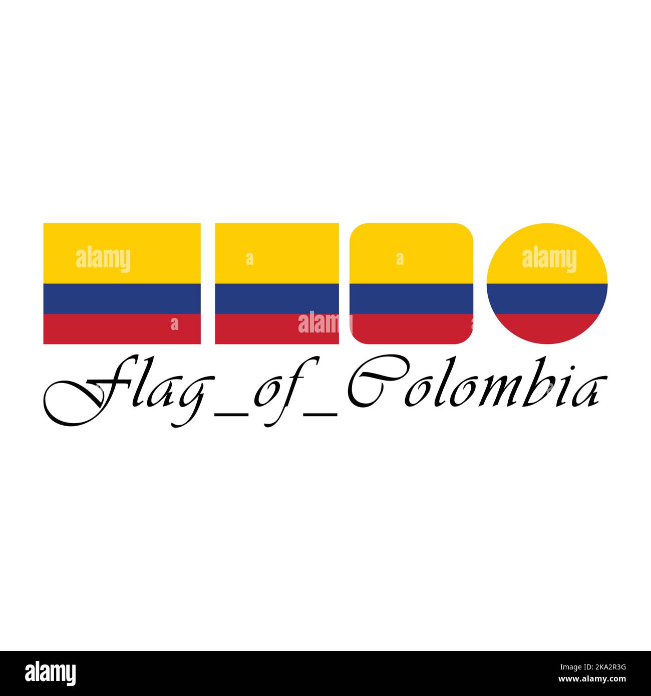 Flag of Colombia nation design artwork with different style. Editable ... Flag of Colombia nation design artwork with different style. Editable ...